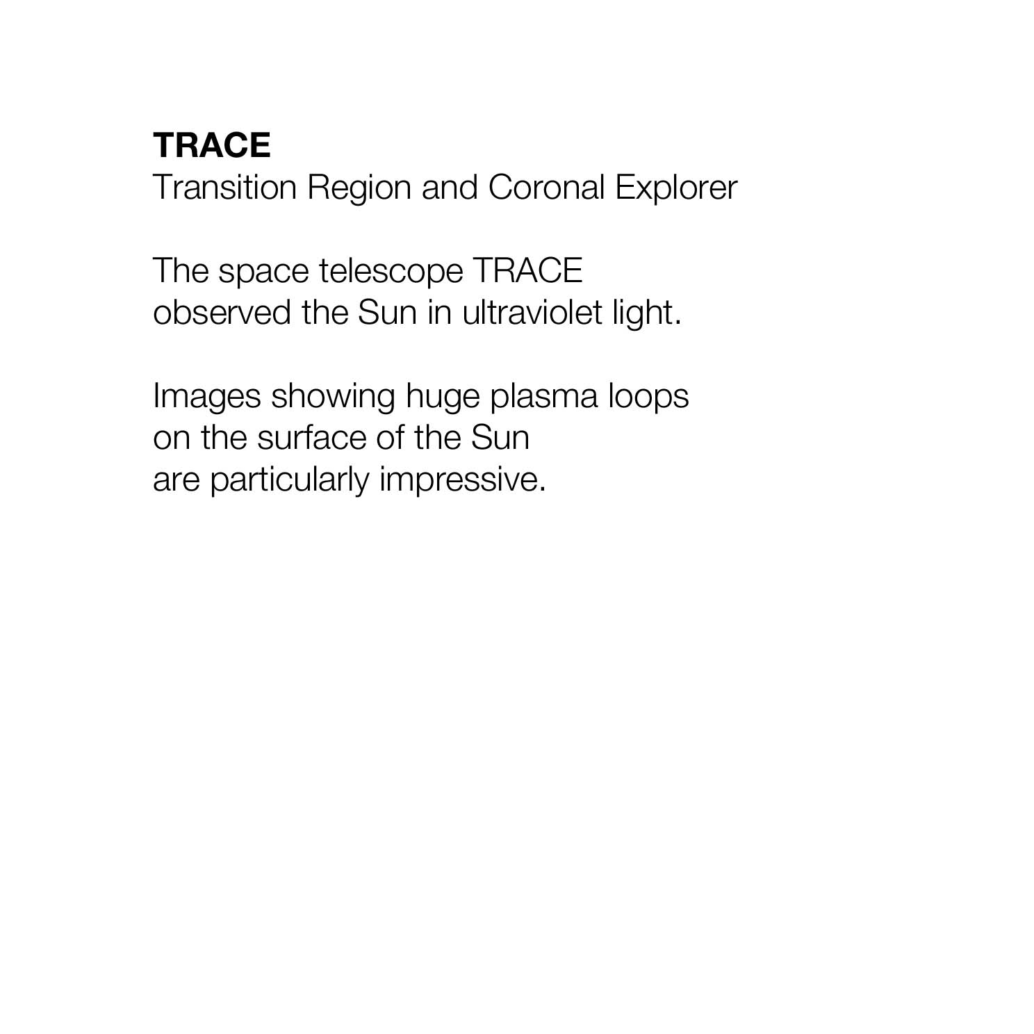 TRACE | Science on a Table - the Sun